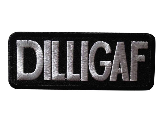 DILLIGAF Iron on Patch Biker Motorcycle Novelty Sayings - Etsy