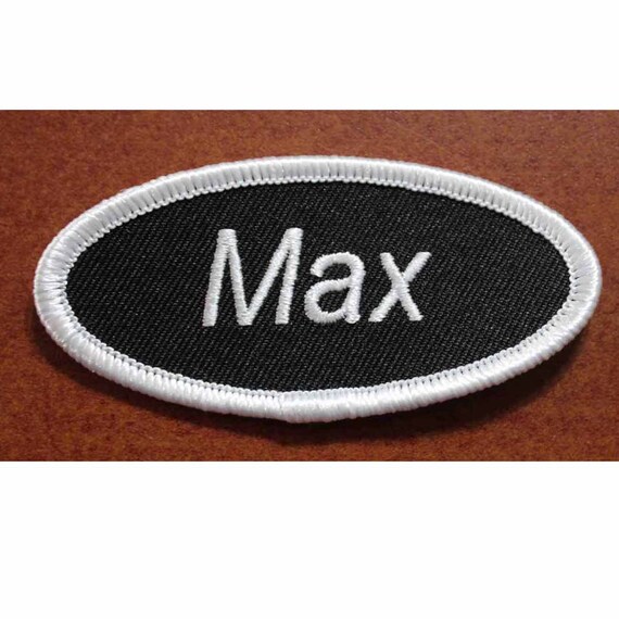 Max Name Tag Iron On Patch 3 INCH For Uniform Work Shirt | Etsy