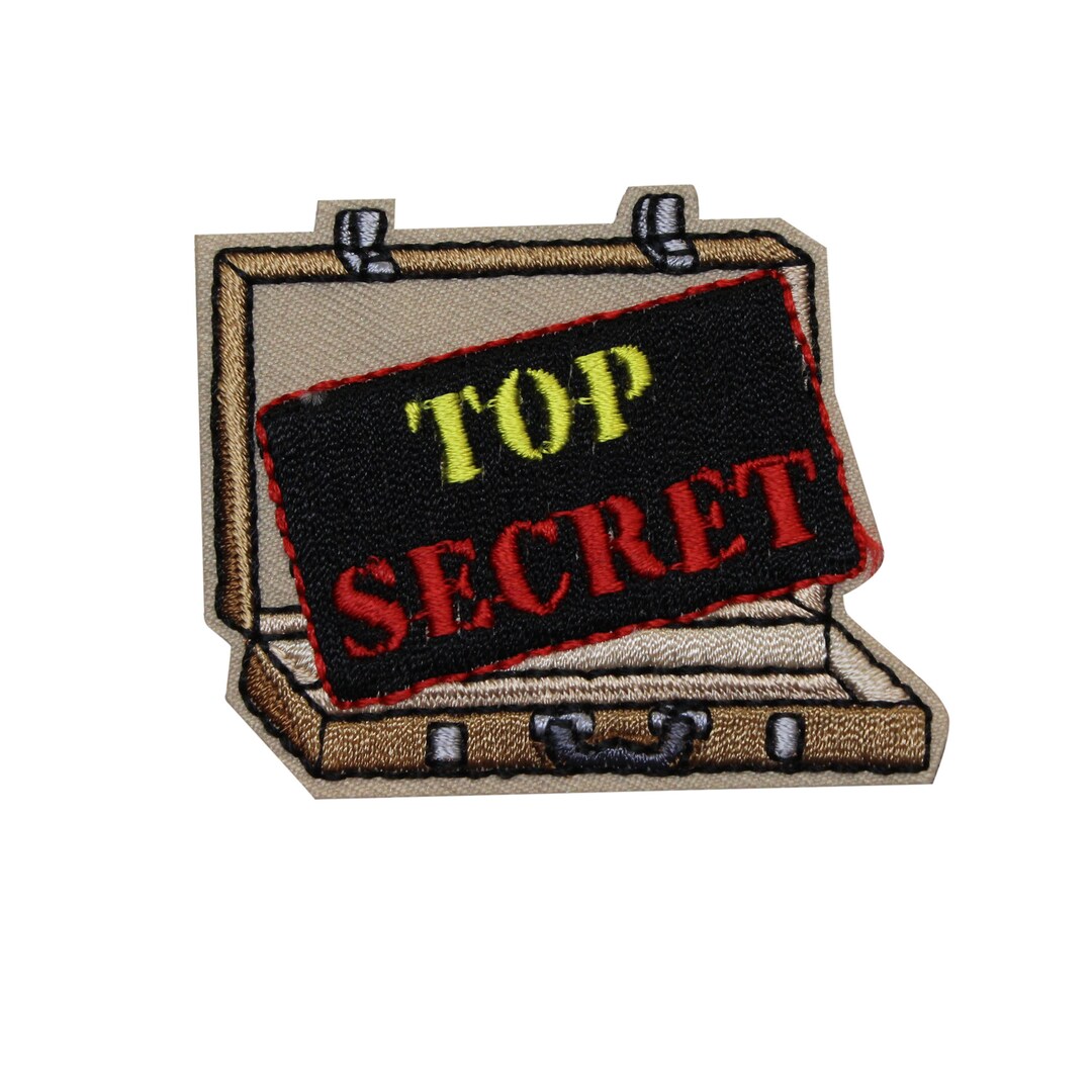 Top Secret Embroidered Iron on Patch Private Confidential Briefcase - Etsy