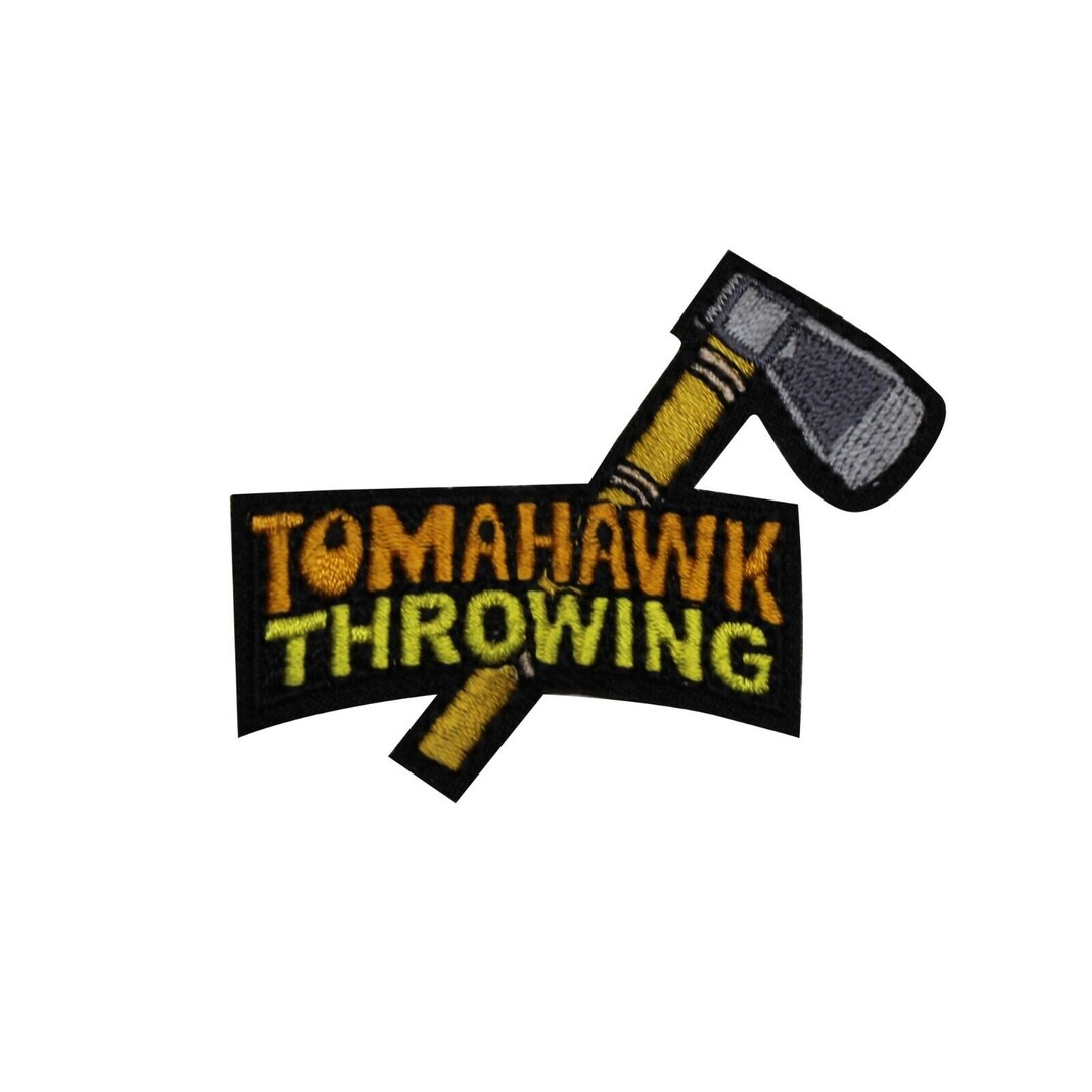 Tomahawk Throwing Embroidered Iron on Patch Target Fun Boys Girls 131-M ...