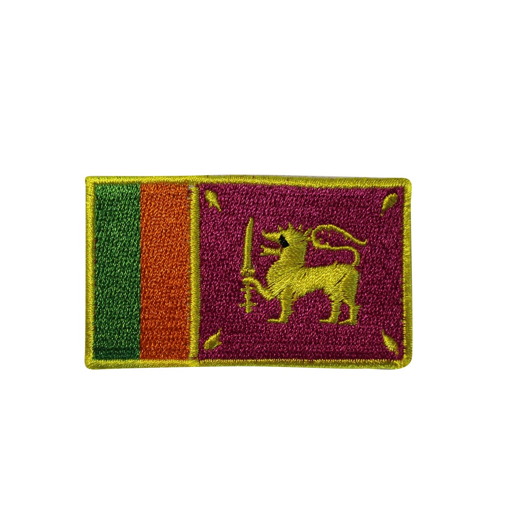 Country of Sri Lanka Flag Embroidered Iron on Patch Sri Lankan - Etsy