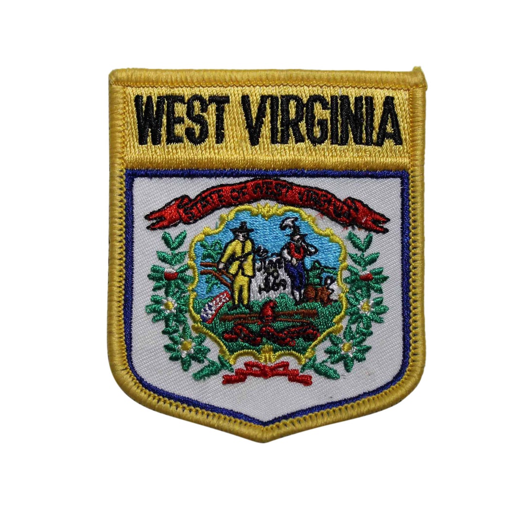 State of West Virginia Flag Shield Embroidered Iron on Patch Travel - Etsy