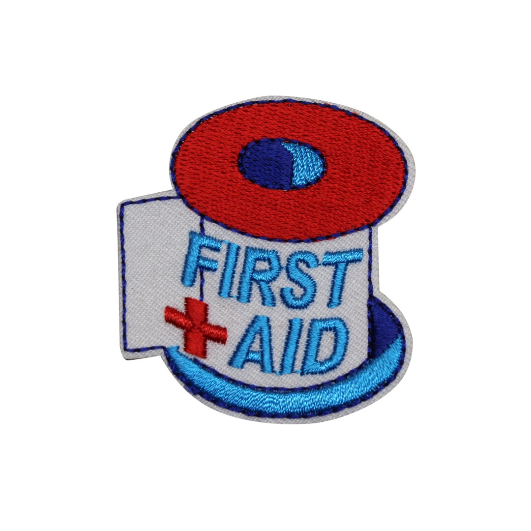 First Aid Trained Embroidered Iron on Patch Bandage 125-Z - Etsy
