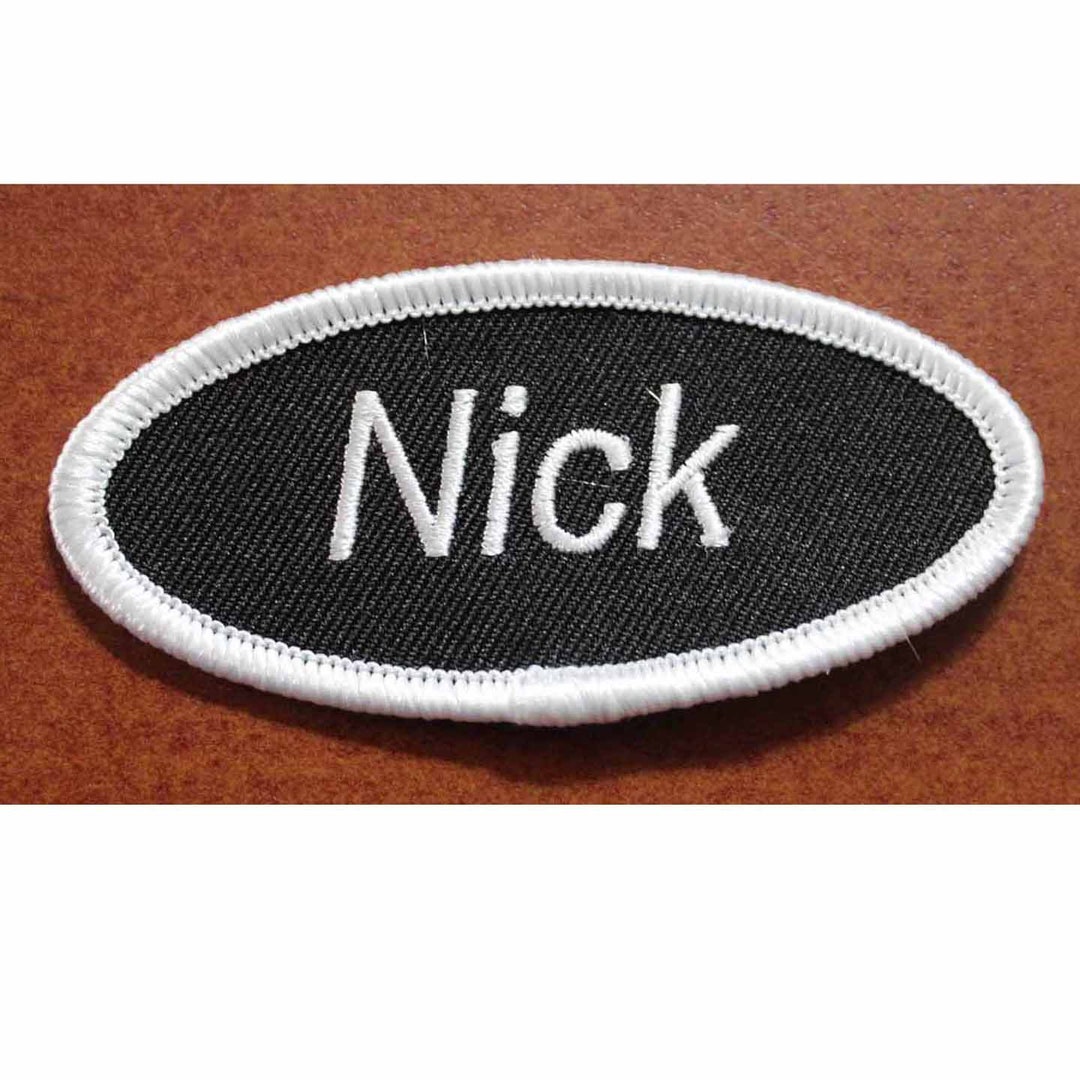 Nick Name Tag Iron on Patch 3 INCH for Uniform Work Shirt - Etsy