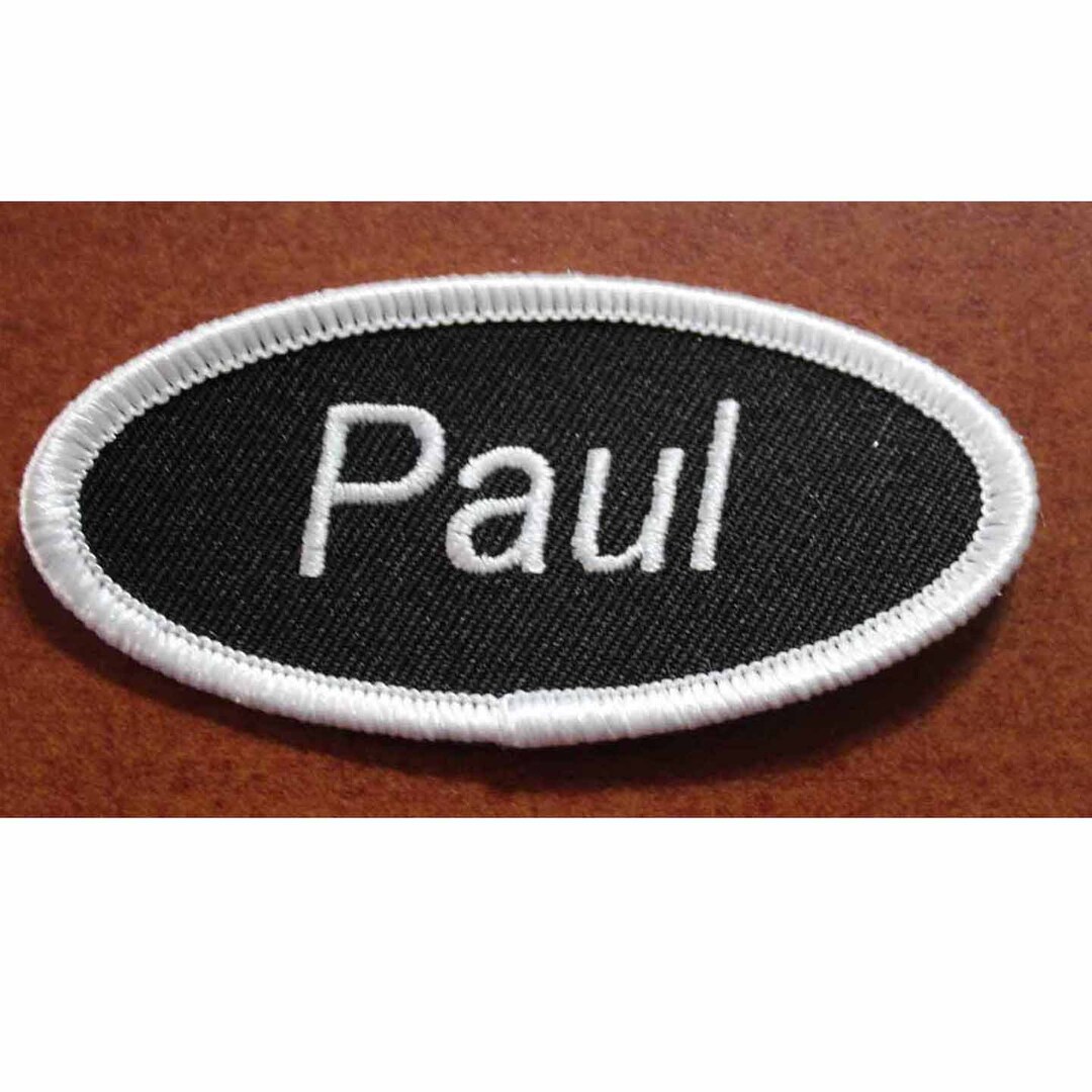 Paul Name Tag Iron on Patch 3 INCH for Uniform Work Shirt Mechanic - Etsy
