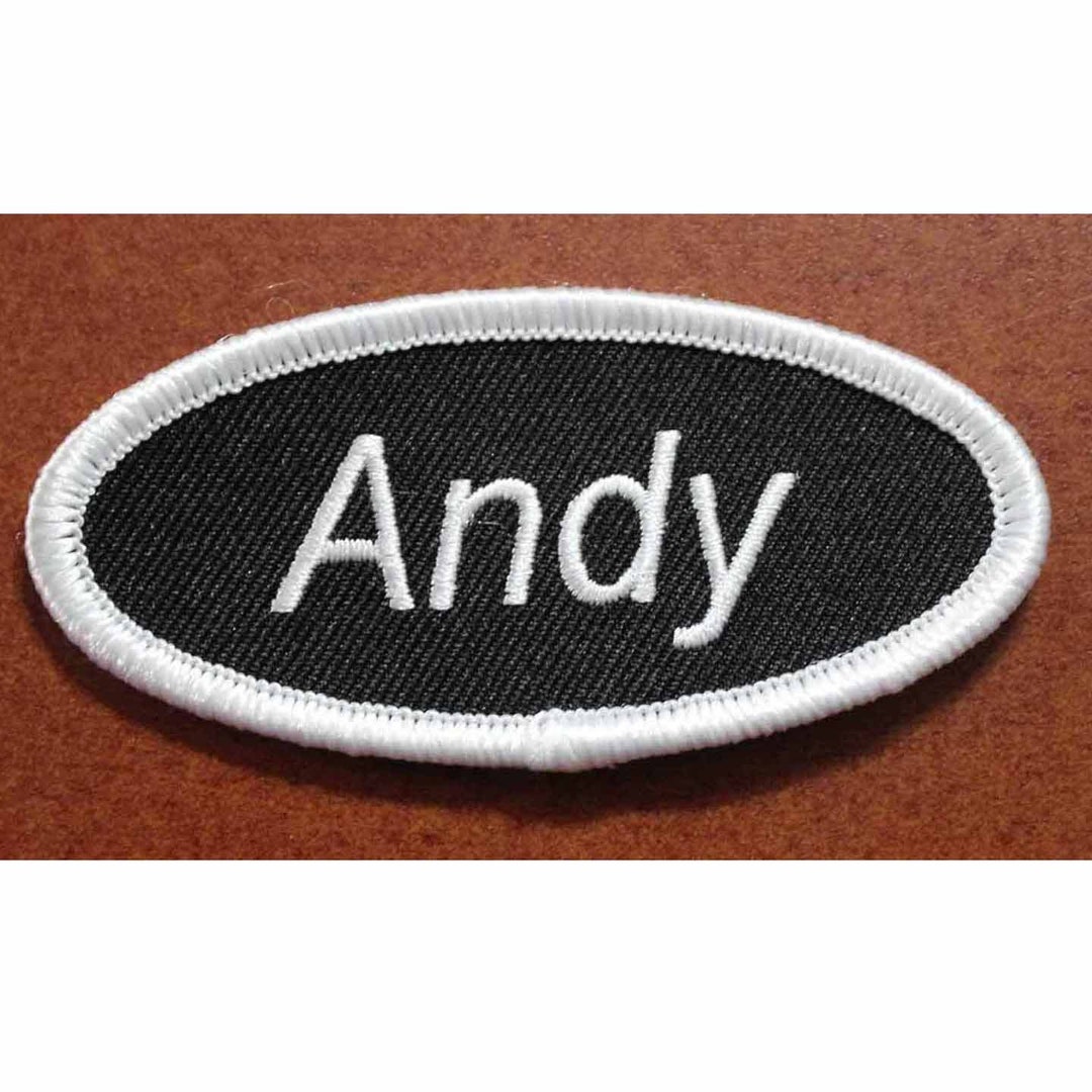 Andy Name Tag Iron on Patch 3 INCH for Uniform Work Shirt Mechanic - Etsy