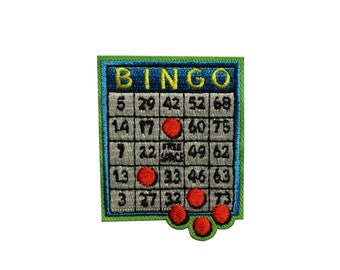BINGO Game Church Bingo Shirt Logo Embroidered BINGO Balls Iron on ...