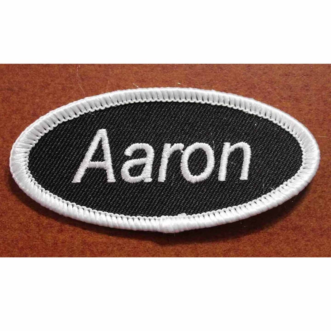 Aaron Name Tag Iron on Patch 3 INCH for Uniform Work Shirt Mechanic - Etsy