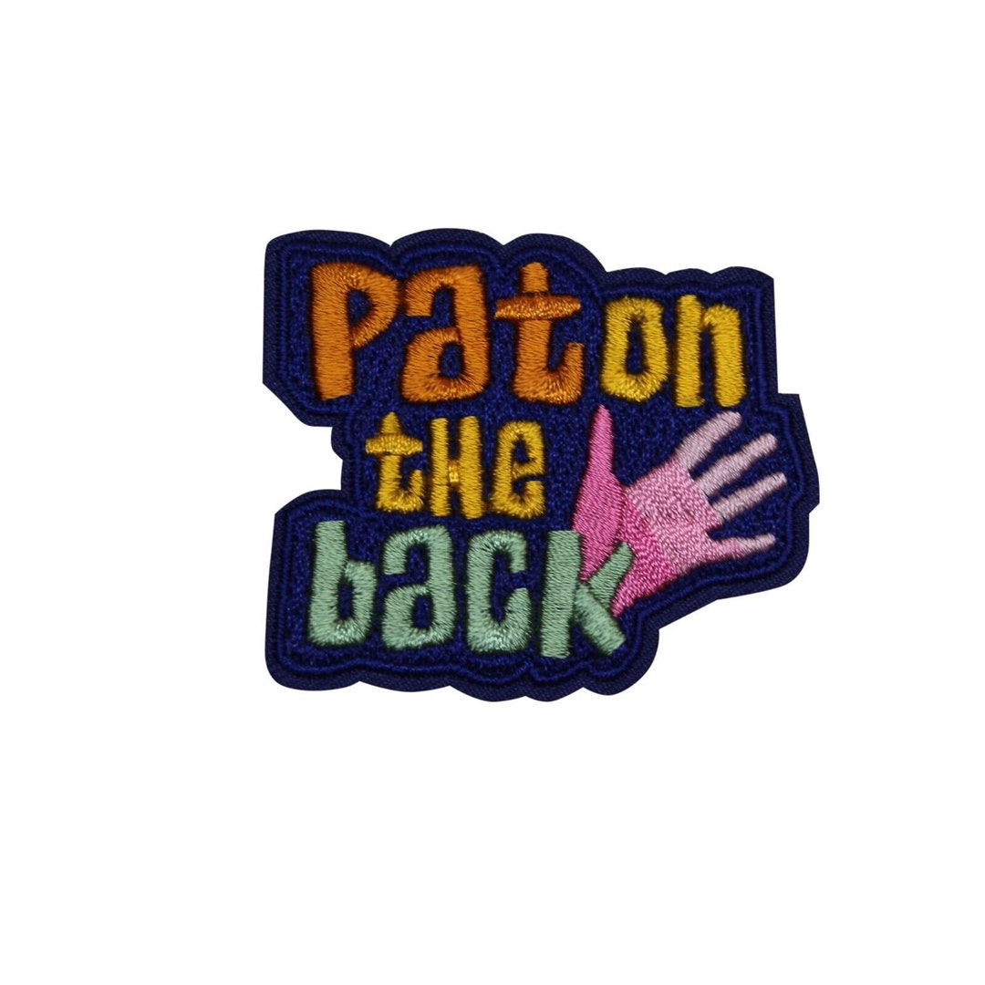 Pat on the Back Embroidered Iron on Patch Good Job Boys - Etsy