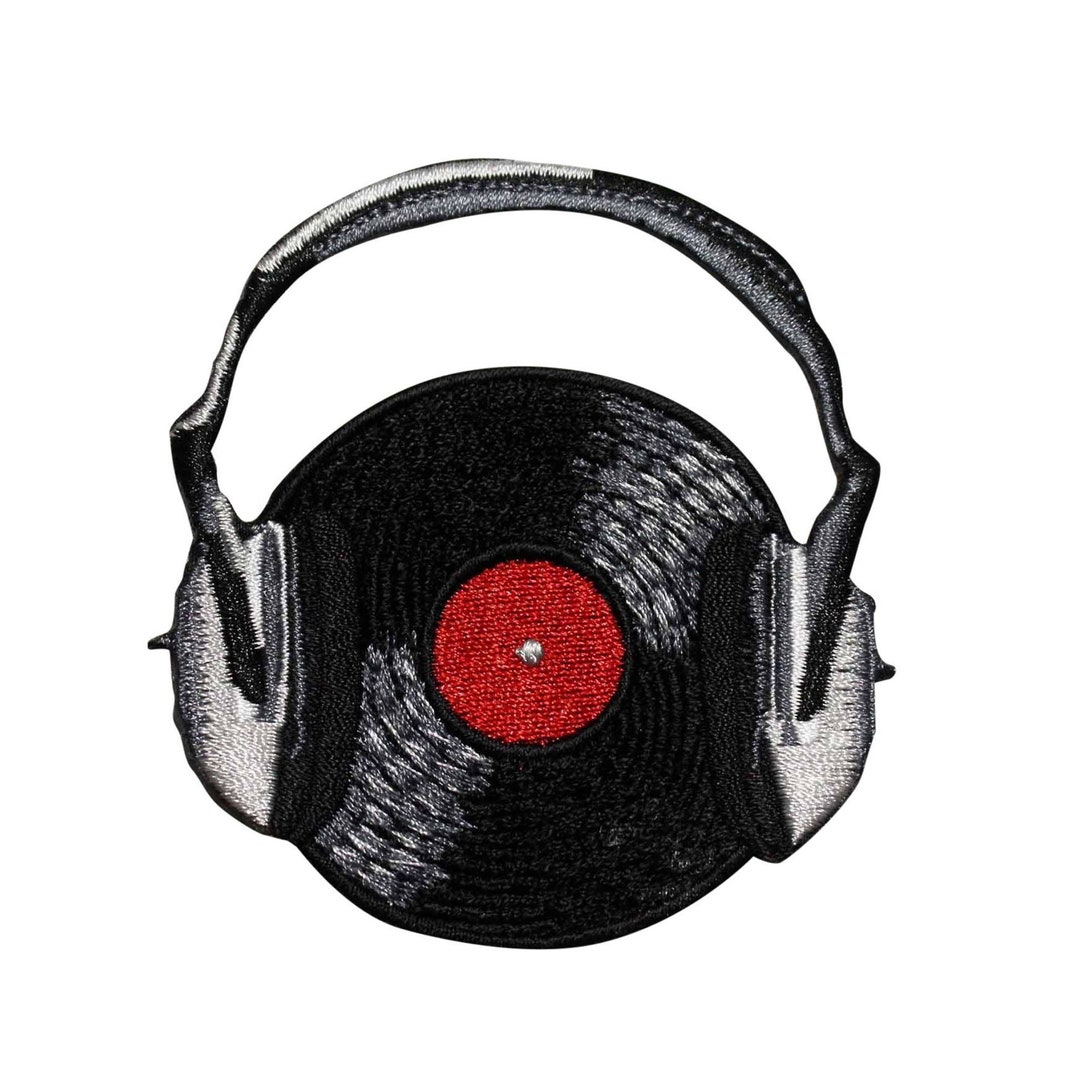 Record With Headphones Embroidered Iron on Patch Music Album - Etsy