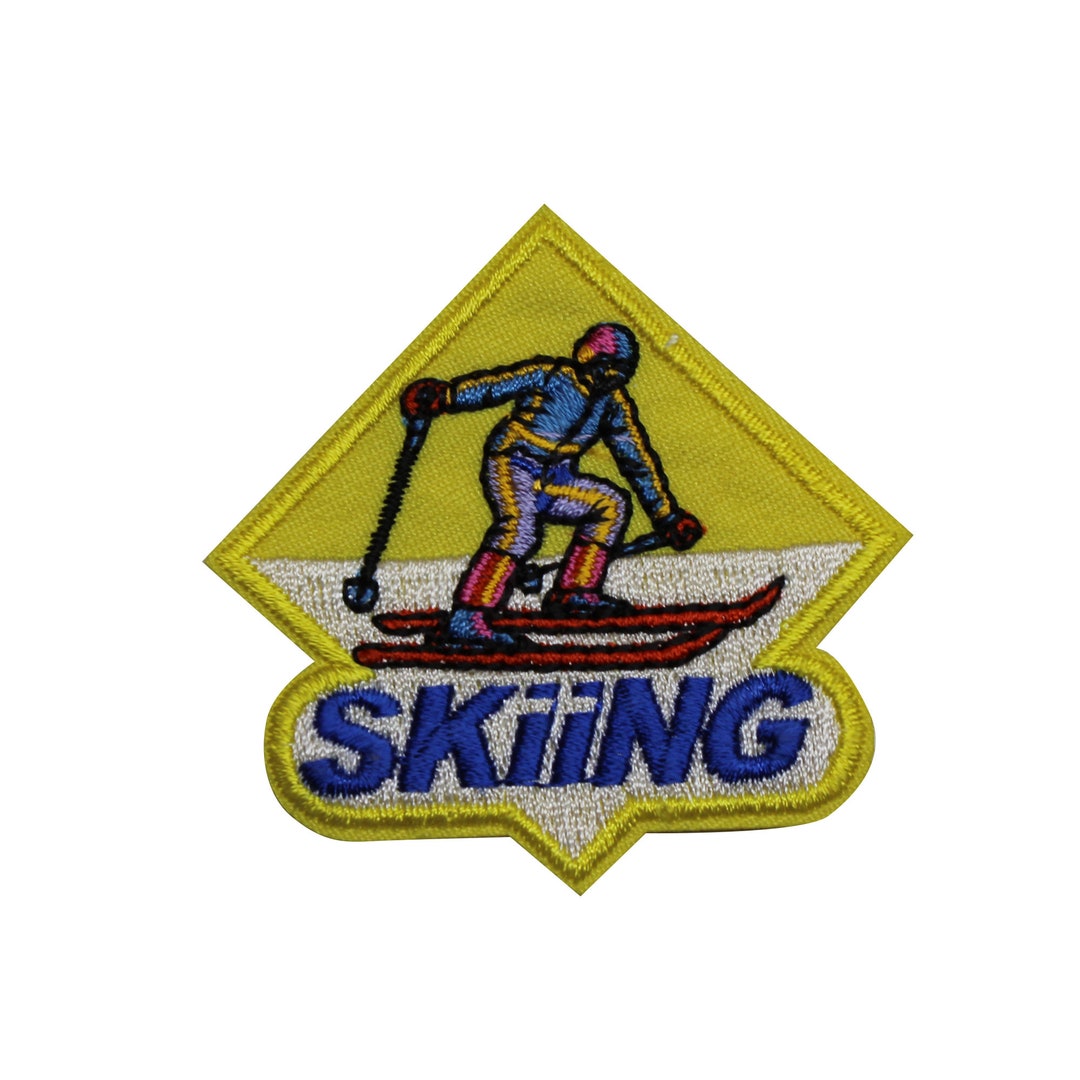 Snow Skiing Embroidered Iron on Patch - Etsy