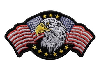 American Bald Eagle Bird Head Embroidered Patch Iron on - Etsy