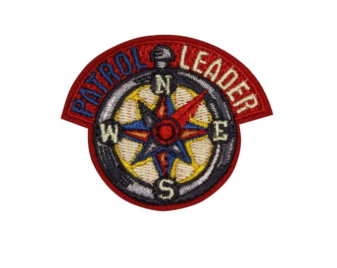 Patrol Leader Embroidered Iron on Patch Camping Compass Boys Girls 130-Z - Etsy