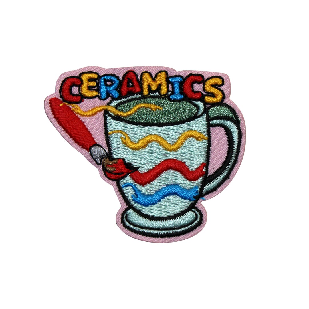 Ceramics Embroidered Iron on Patch Art&crfts Boys Girls Kids Scouts - Etsy