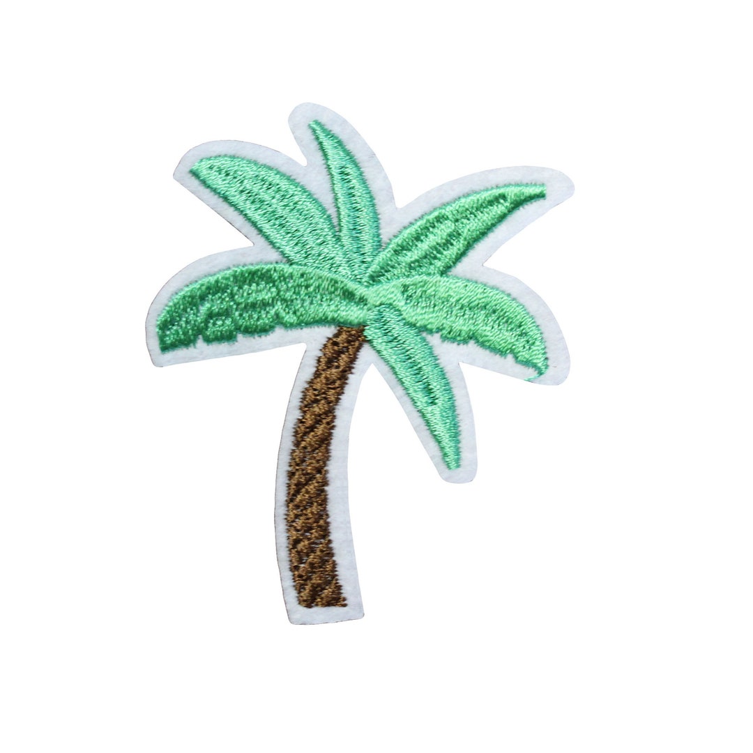 Palm Tree Embroidered Iron on Patch Tropical - Etsy