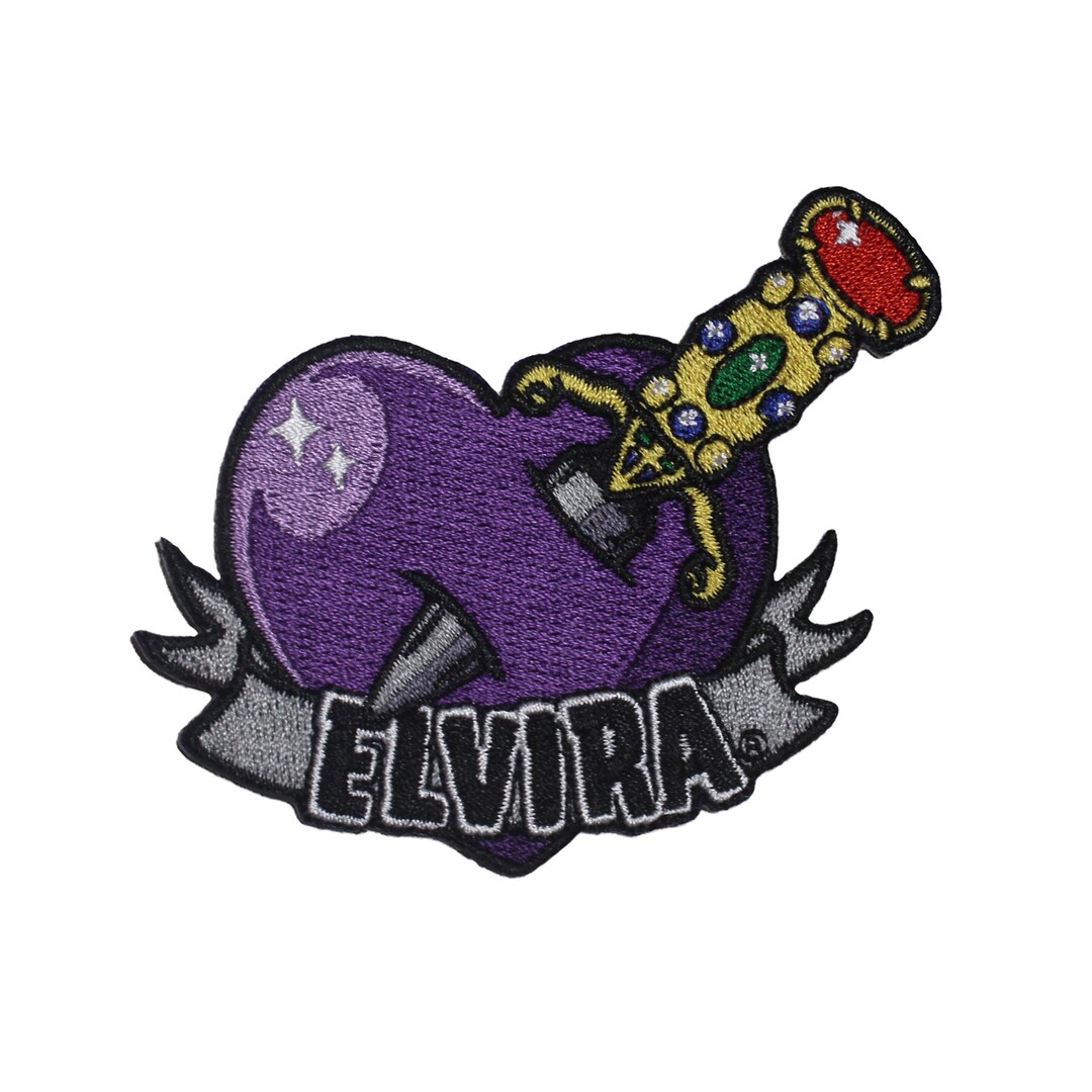 Elvira Comic Dagger Heart Embroidered Iron on Patch - Etsy