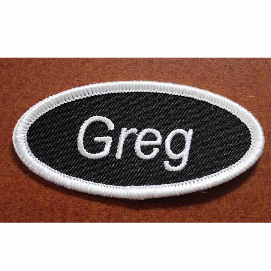 Greg Name Tag Iron on Patch 3 INCH for Uniform Work Shirt Mechanic - Etsy