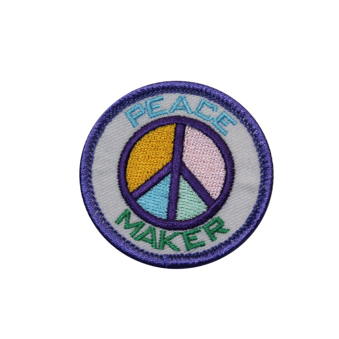 Peace Maker Sign Embroidered Iron on Patch Hippie Girls - Etsy