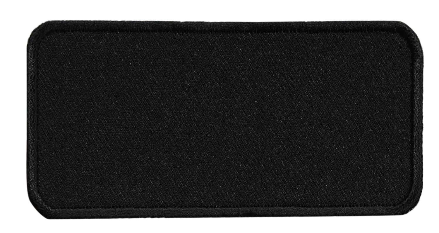 4 X 2 Inch Blank Rectangle Black Iron on Patch - DYI - Etsy