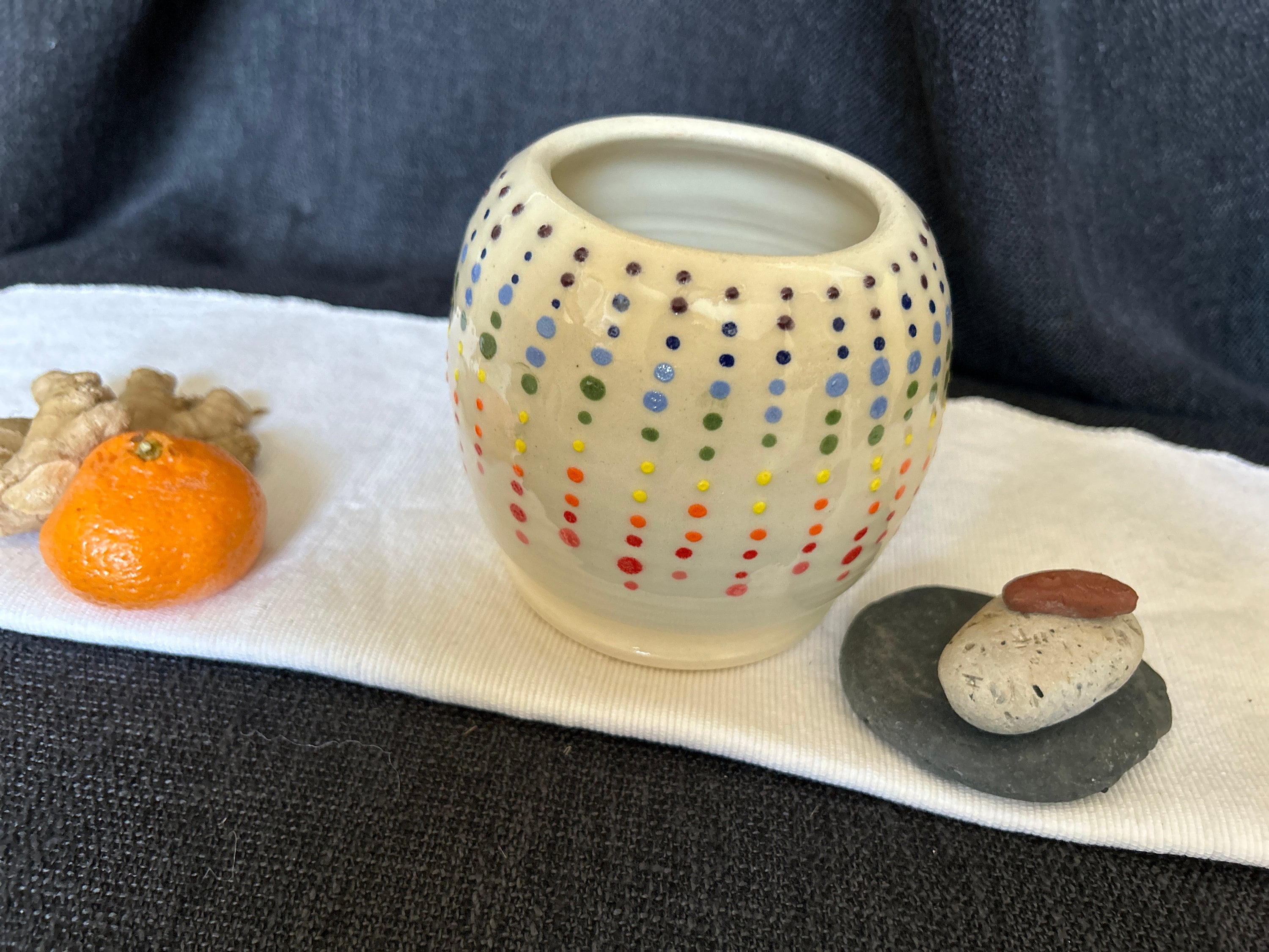 Rainbow Dot Container or Dishware - Etsy