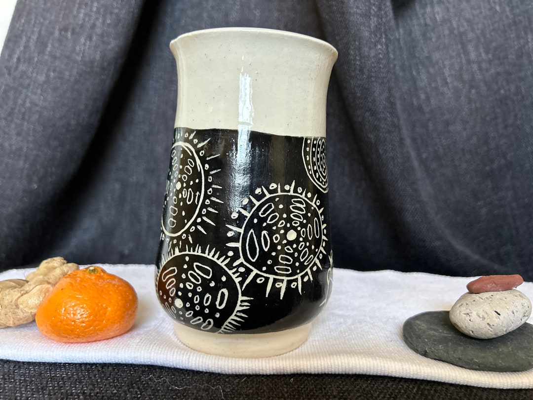 Large Amoeba/cosmos Designed Handmade Ceramic Tumbler - Etsy