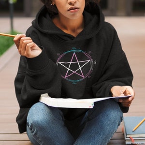 Transgender Pentagram Hoodie Wiccan Pagan Trans Pride Pentacle Hoodie ...