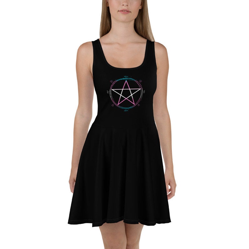 Transgender Pentacle Skater Dress Trans Pride Flag Colors - Etsy