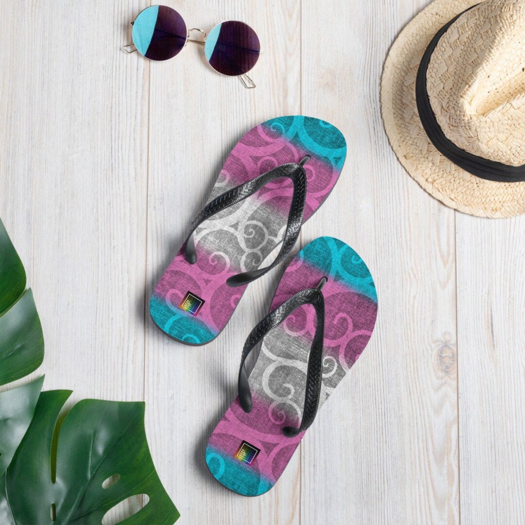 Distressed Transgender Flip-flops Trans Pride Flag Grunge - Etsy