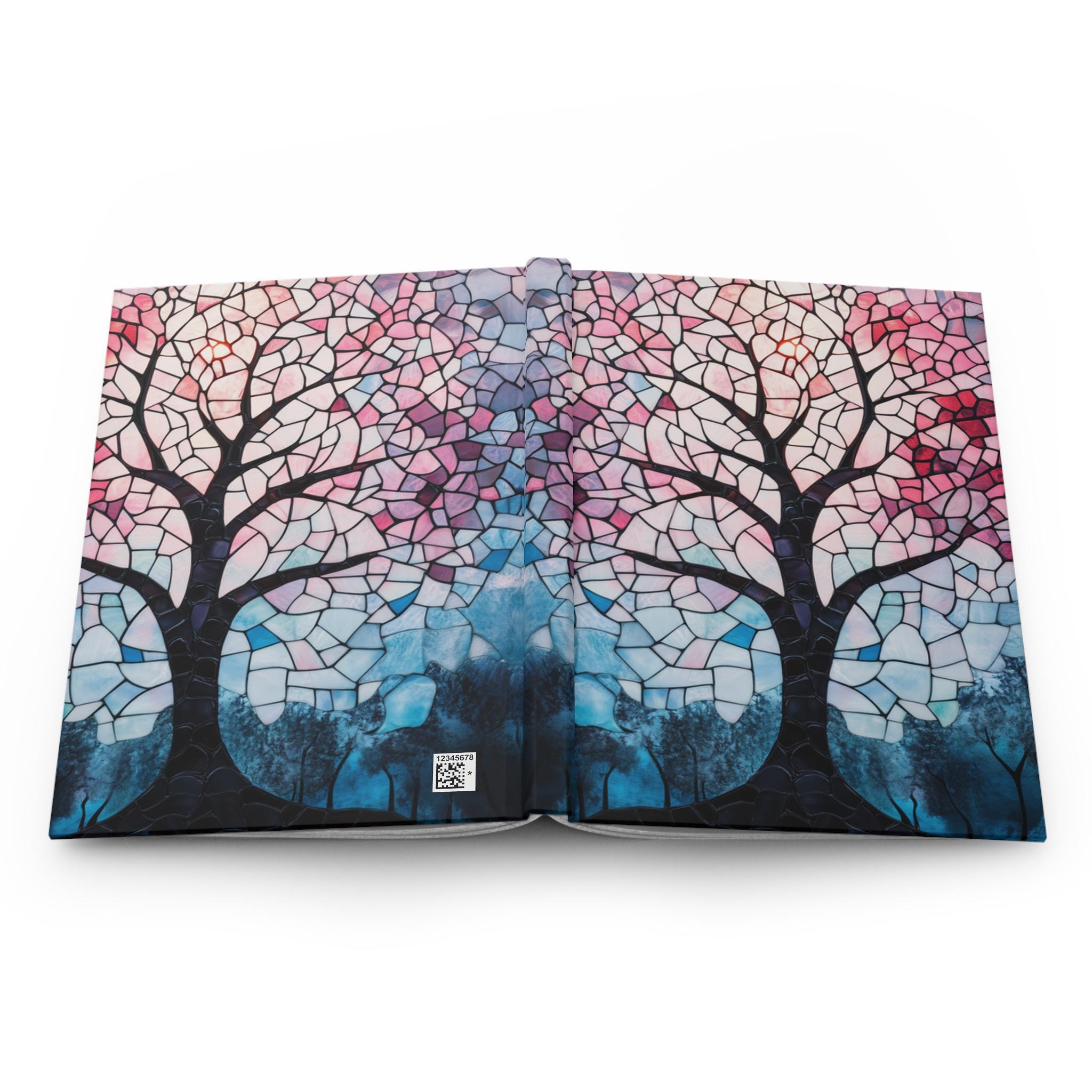 Transgender Stained Glass Tree of Life Journal, Trans Pride Colors Tree ...