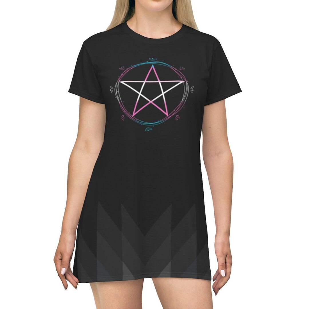 Transgender Pentacle Tshirt Dress Trans Pride Pentagram - Etsy