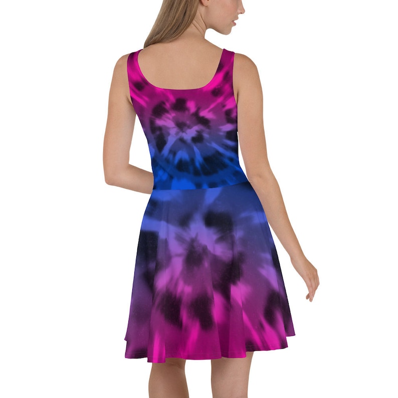 Bisexual Tie Dye Skater Dress Bi Pride Flag Colors Boho Tie - Etsy