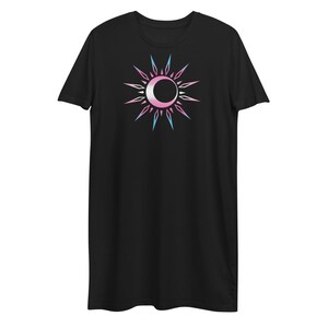 Transgender Celestial Sun Moon Organic Cotton T-shirt Dress - Trans ...