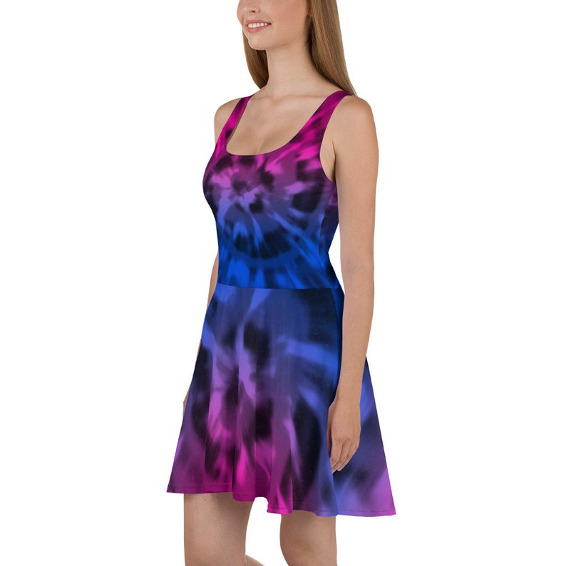 Bisexual Tie Dye Skater Dress Bi Pride Flag Colors Boho Tie - Etsy
