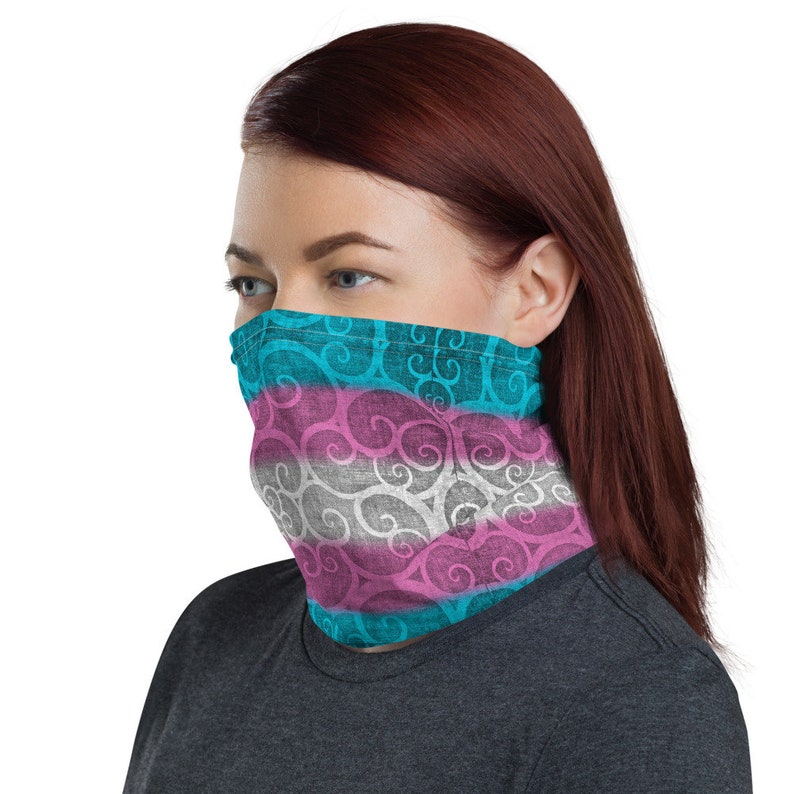 Distressed Transgender Bandana Face Mask Trans Pride Flag - Etsy