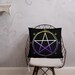 Nonbinary Pentacle Throw Pillow - NB Enby Pride Boho Pentagram Pillow ...
