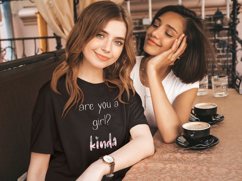 Demigirl Pride Tshirt - Are You a Girl Kinda Demi Girl Meme Quote Short ...