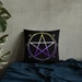 Nonbinary Pentacle Throw Pillow - NB Enby Pride Boho Pentagram Pillow ...