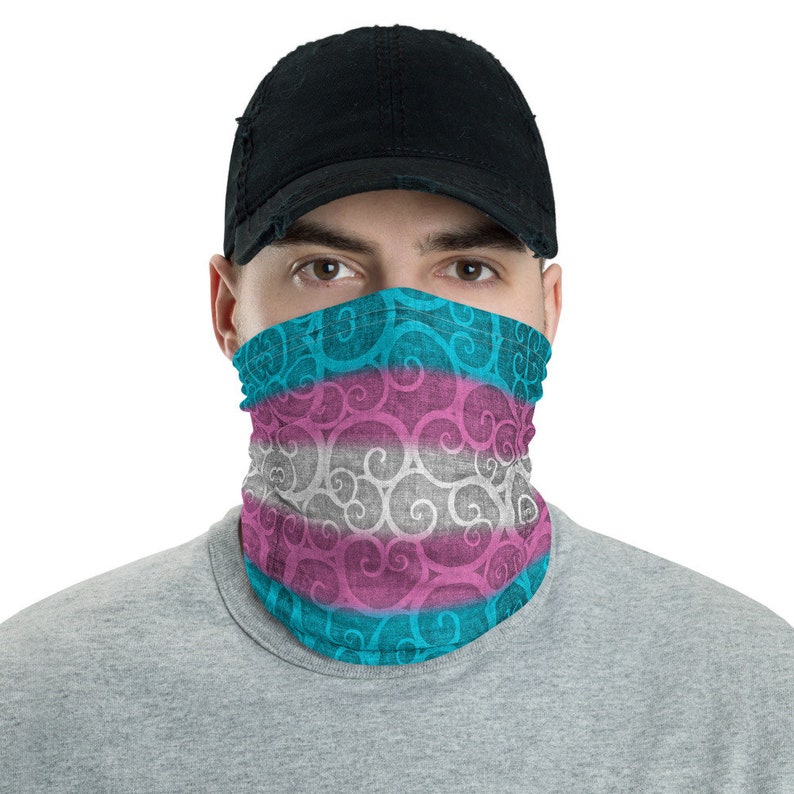 Distressed Transgender Bandana Face Mask Trans Pride Flag - Etsy