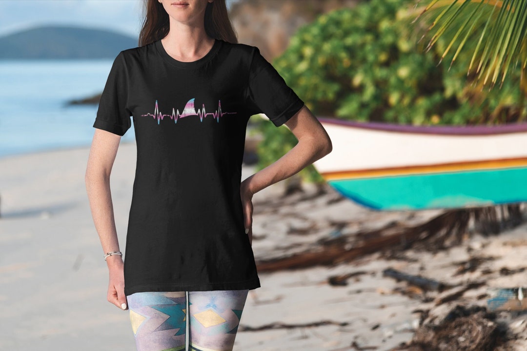 Distressed Transgender Shark Tshirt - Trans Pride Flag Colors Shark Fin ...