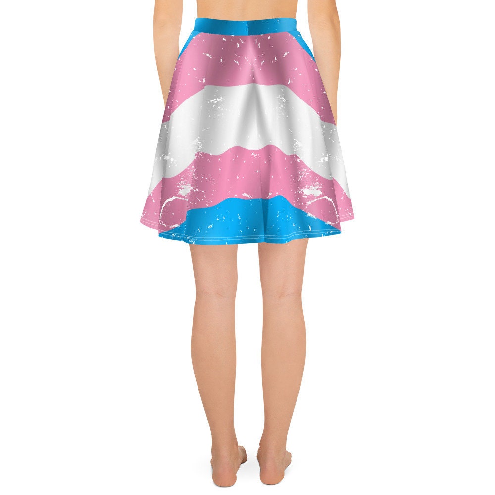Distressed Transgender Skater Skirt Trans Pride Skater Skirt | Etsy