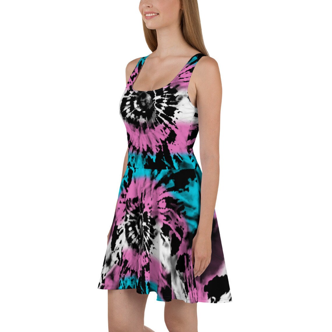 Transgender Tie Dye Skater Dress Trans Pride Flag Colors - Etsy