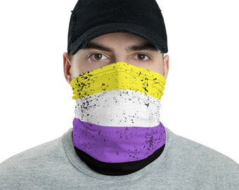 Nonbinary Pride Flag Neck Gaiter/mask - Etsy