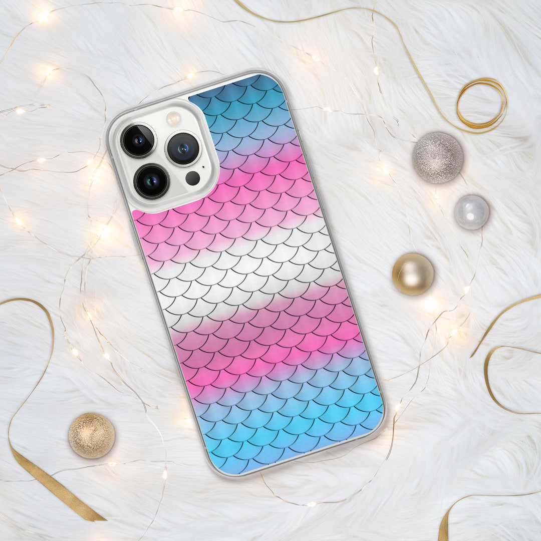 Transgender Mermaid Case for Iphone, Trans Pride Flag Colors Boho ...