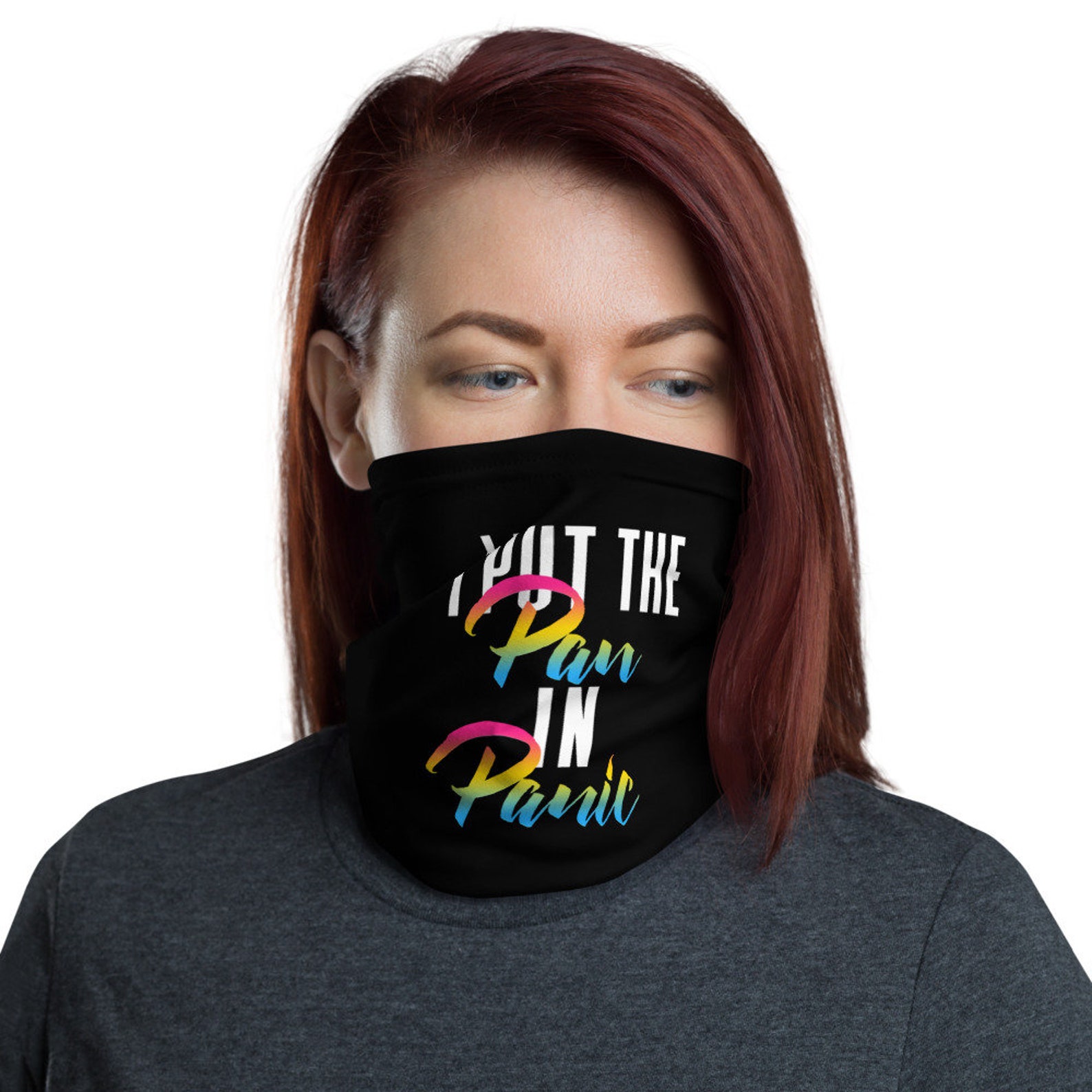 Pansexual Pun Bandana Face Mask Pan Pride Flag Funny Meme | Etsy