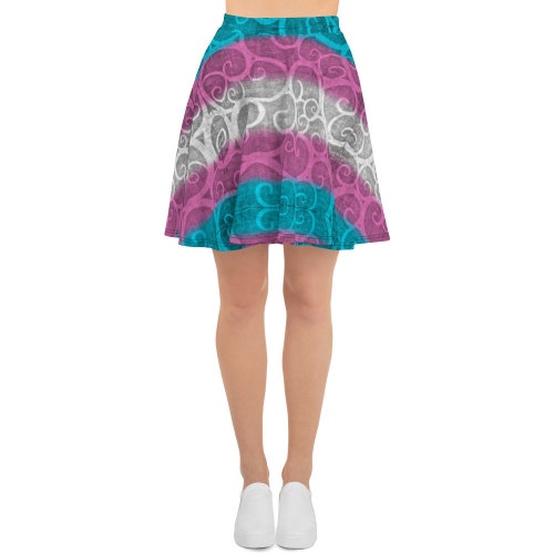 Distressed Transgender Skater Skirt Trans Pride Skater Skirt - Etsy