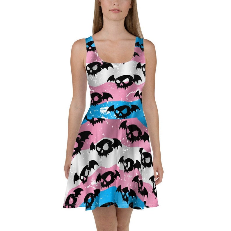 Distressed Transgender Skater Dress - Trans Pride Halloween Goth Skater ...