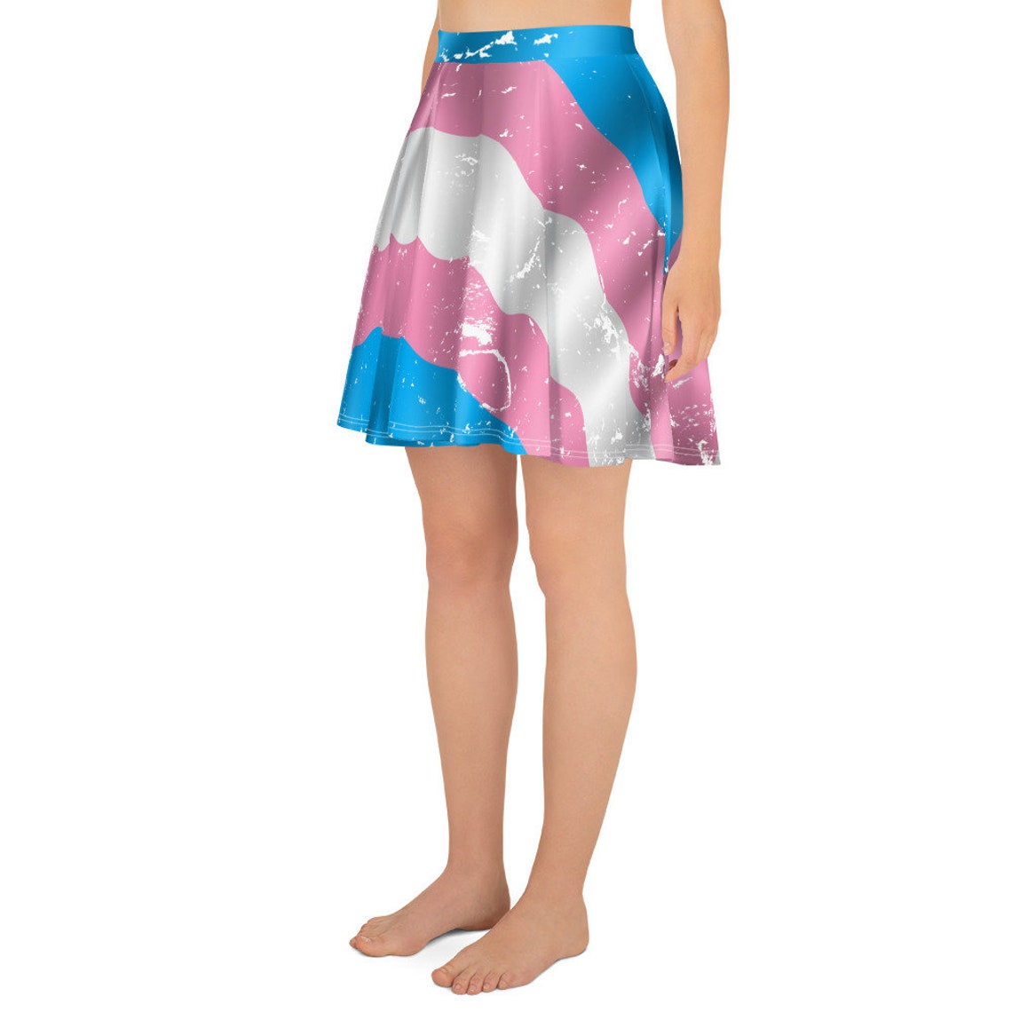 Distressed Transgender Skater Skirt Trans Pride Skater Skirt - Etsy