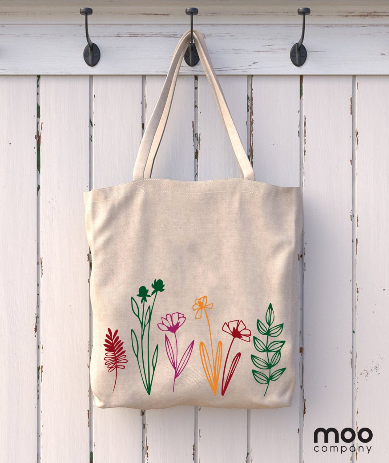 Spring Flowers Tote Bag Flower Bag Floral Tote Floral Bag | Etsy