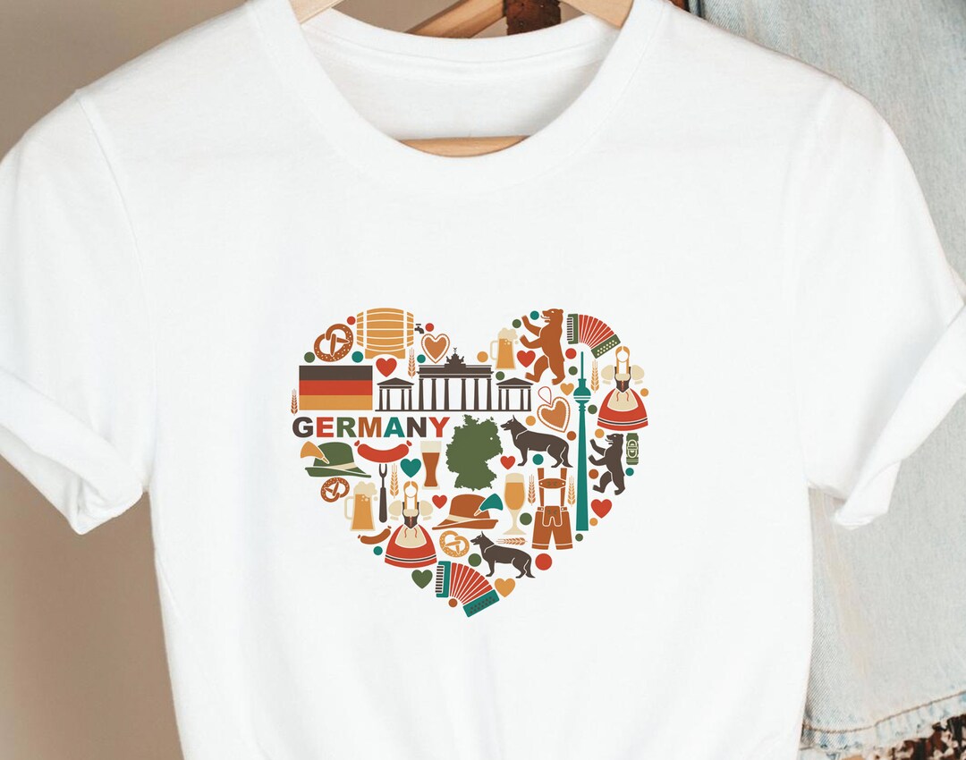 GERMANY LOVE Tee Shirt, German Christmas, German Tee Shirt, German ...