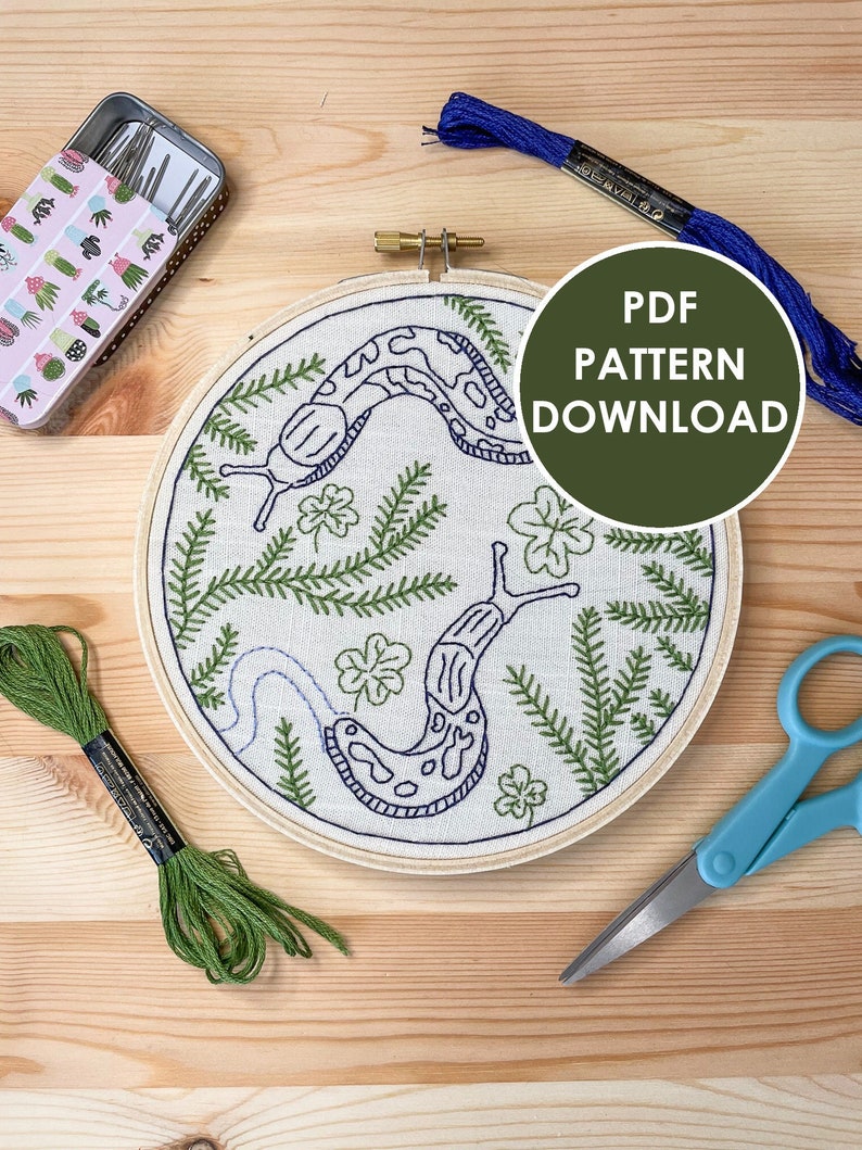 PDF Embroidery Pattern | Rain Forest Residents | Olympic National Park ...